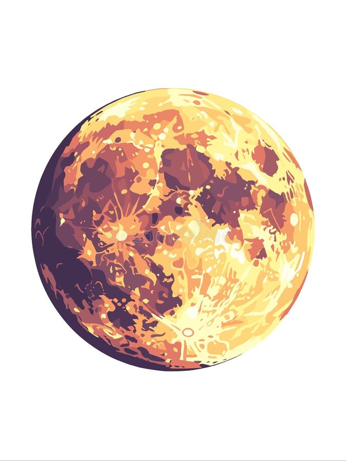 Detailed Full Moon Lunar Surface Astronomy Space Concept Stock Vector - Illustration of phase ...