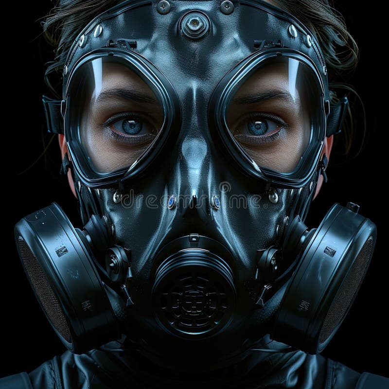 Detailed Gas Mask Ensuring Safe Breathing. Stock Illustration ...