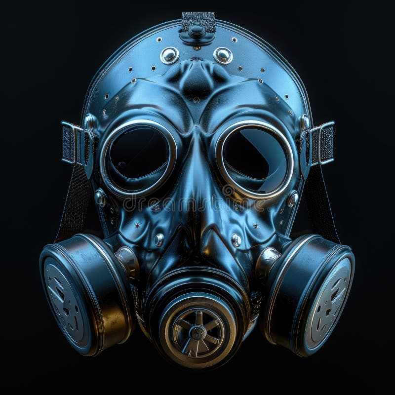 Detailed Gas Mask Ensuring Safe Breathing. Stock Illustration ...