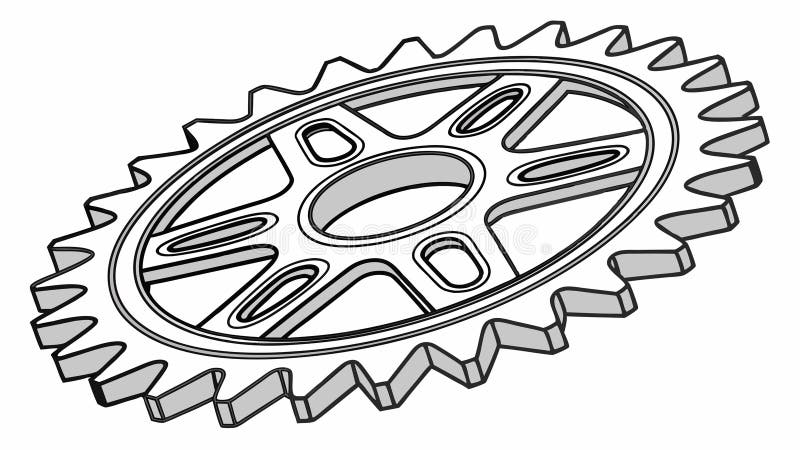 Detailed Gear Outline Mechanical Component Vector, Vector Design ...
