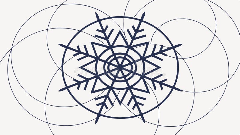 Detailed Geometric Snowflake Pattern, Winter Nature Design. Crystal ...