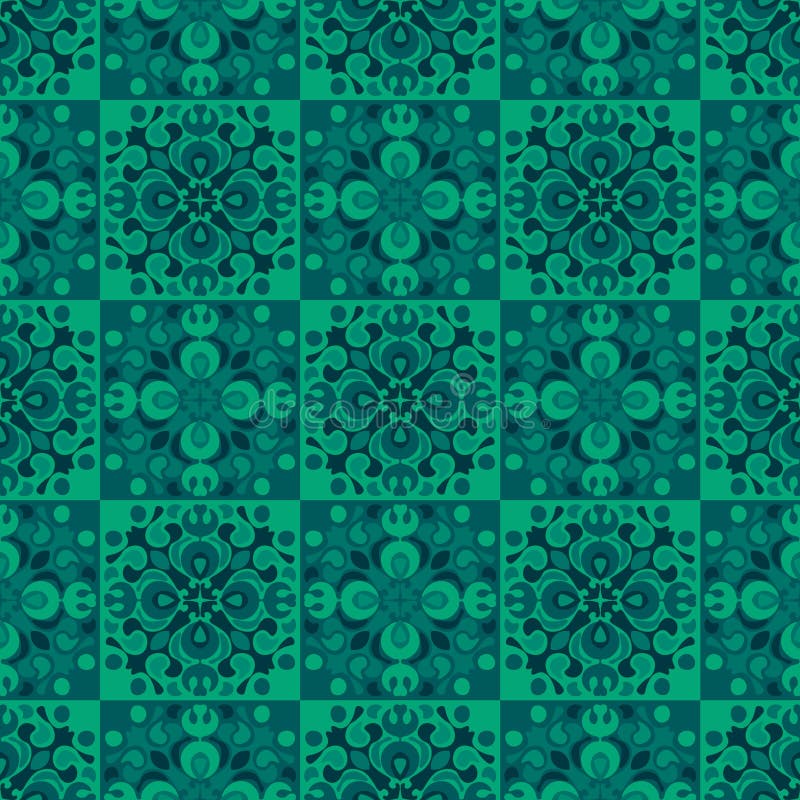 Detailed Geometric Tiles Seamless Pattern Stock Vector - Illustration ...