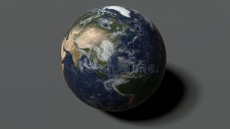 A Detailed Globe of the Earth is Depicted with Continents and Grid ...