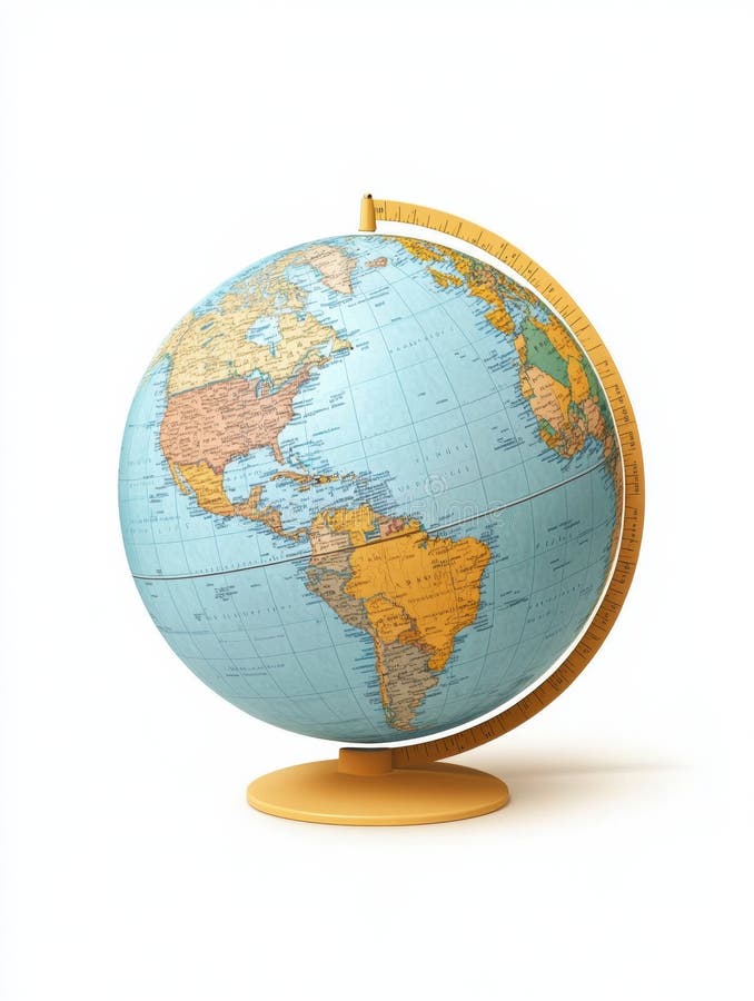 Detailed Globe Showcasing Countries and Oceans with Accurate ...