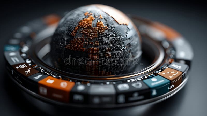 Detailed Globe Showcasing Various Regional Data Laws, Surrounded by ...