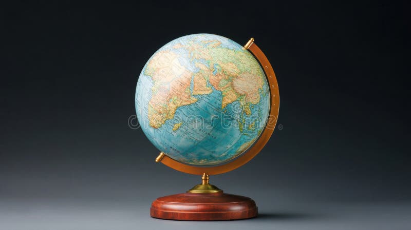 Detailed Globe on Stand Photographed with Soft Natural Lighting Stock ...