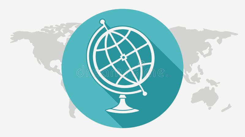 Detailed Globe on Stand, Symbolizing Global Maps and Education, Vector ...