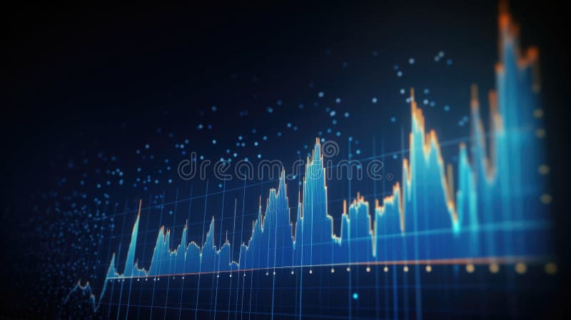 Detailed Graph Displayed on Computer Screen, Suitable for Business ...