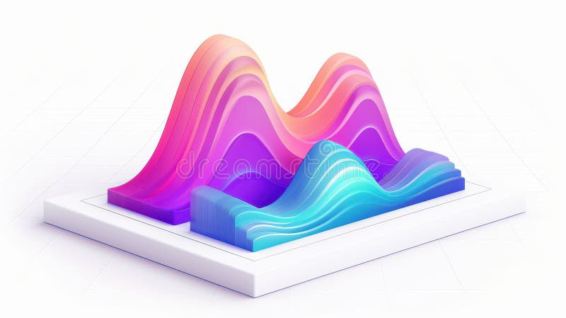 Detailed Graph with Line Charts on a Bar Chart, Against a Grid on White ...