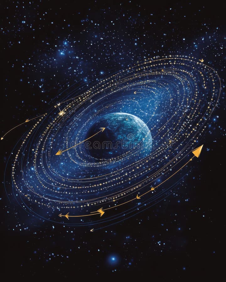 A Detailed Graphic Representation of Earth S Place in the Universe with ...
