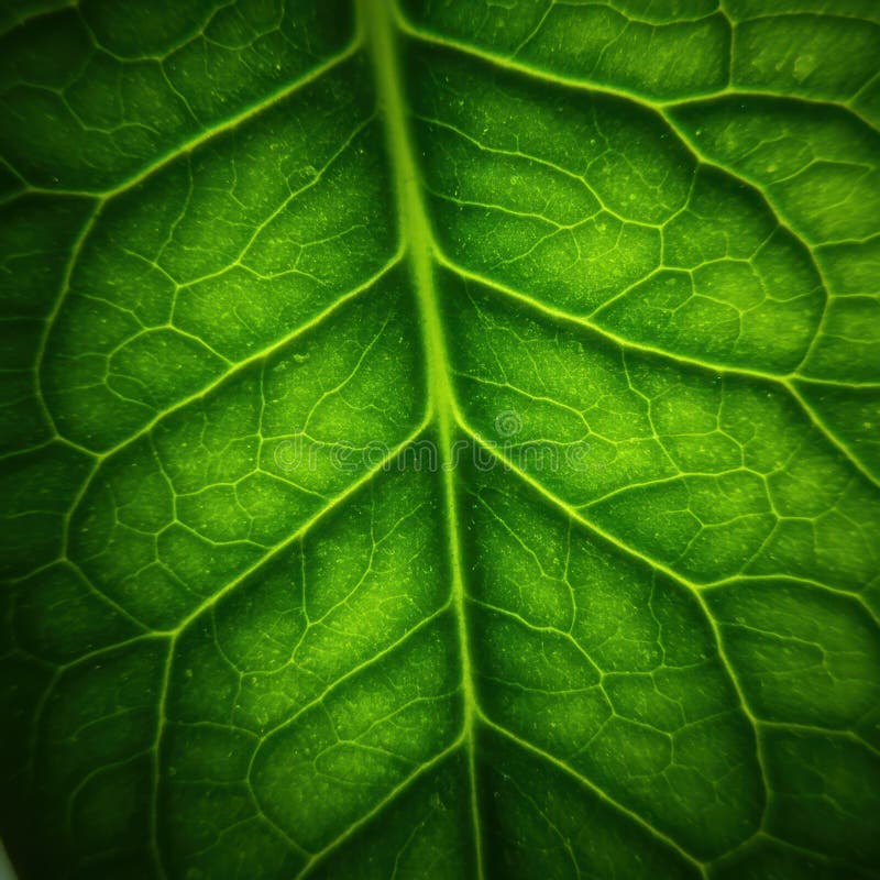 Detailed Green Leaf Texture Close Up Stock Image - Image of detail ...