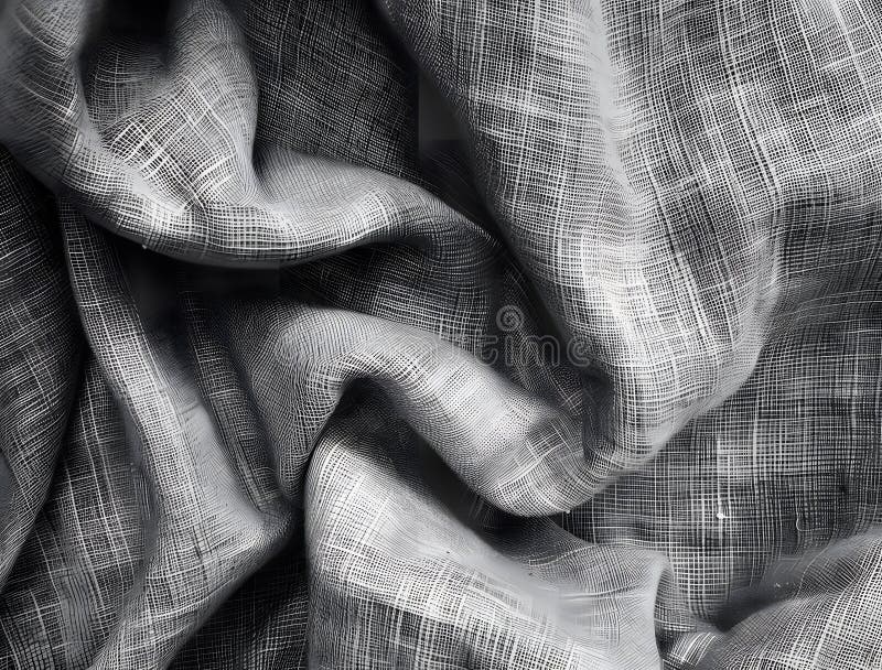 Detailed Grey Linen Fabric Texture Background Stock Illustration ...
