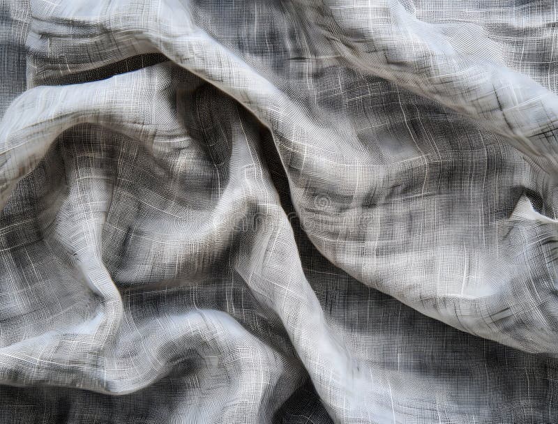 Detailed Grey Linen Fabric Texture Background Stock Illustration ...