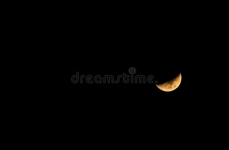 Detailed Half Moon in the Night Beautiful Stock Image - Image of organ ...
