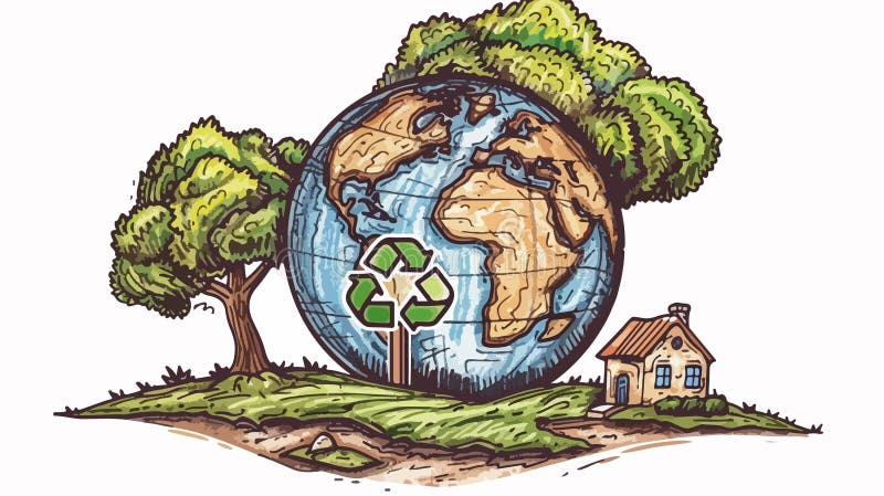 Detailed Hand-drawn Globe Illustration for Design Projects and ...