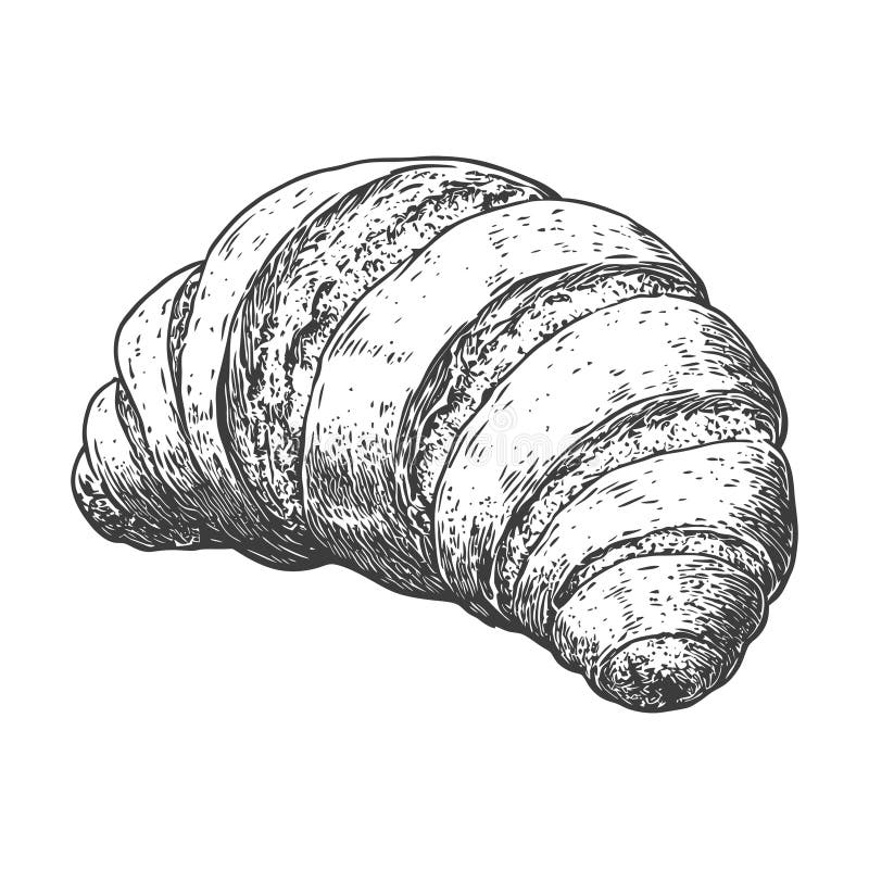 Delicious Golden Brown Croissant Pastry, Fresh Baked Bread Stock Vector ...