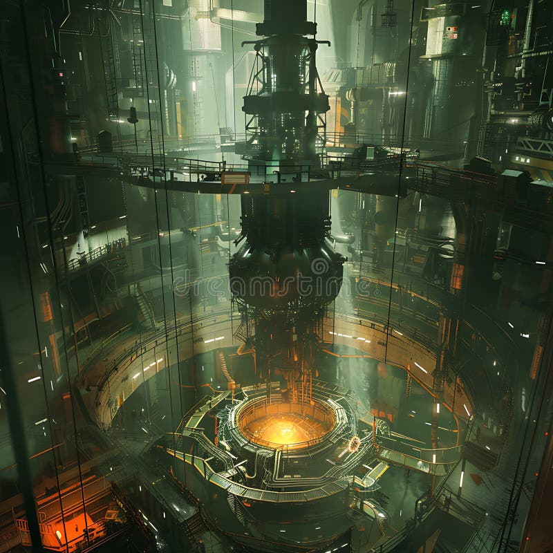 Futuristic Industrial Reactor Core Facility: a Detailed Visual Stock ...