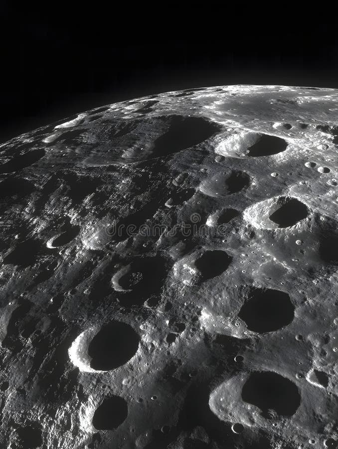 Detailed High Resolution Image of the Moon S Cratered Surface Lunar ...