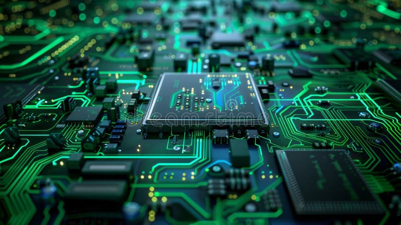 Detailed and High-tech Circuit Board with Intricate Pathways and ...
