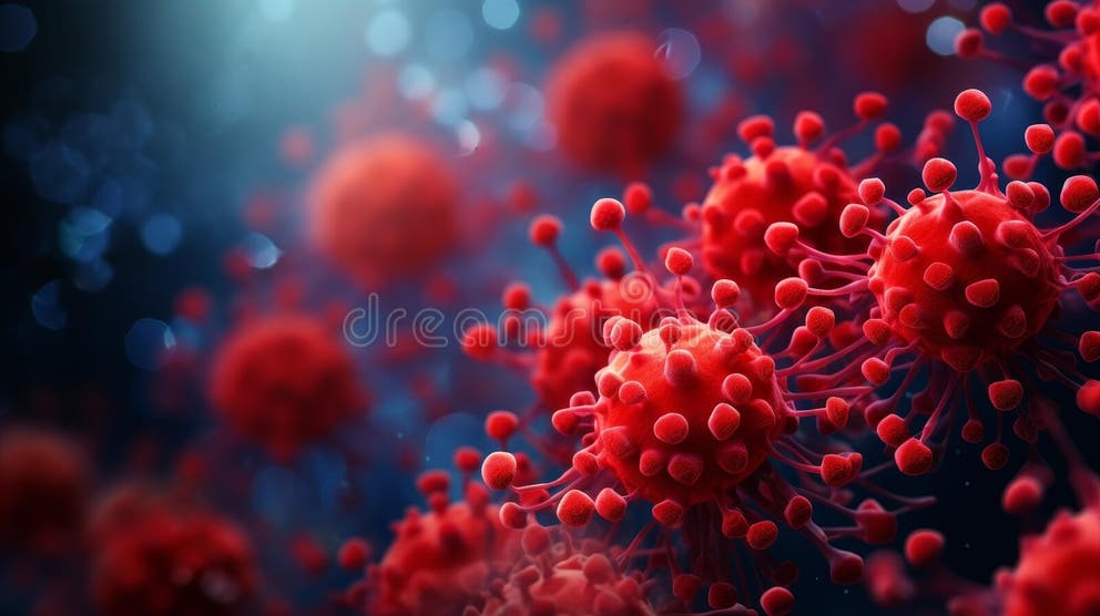 Detailed, Highresolution Texture of Menacing Virus Particles Under ...