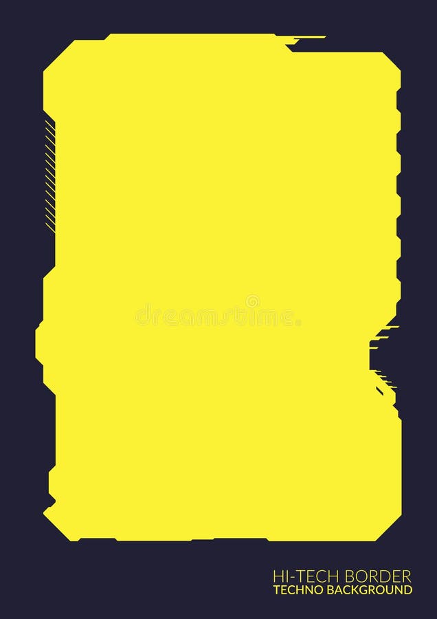 SCI-FI Detailed Hitech Border Background Stock Vector - Illustration of ...