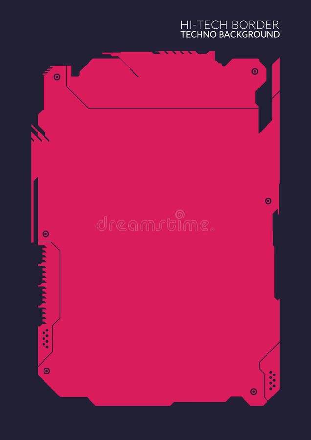 SCI-FI Detailed Hitech Border Background Stock Vector - Illustration of ...