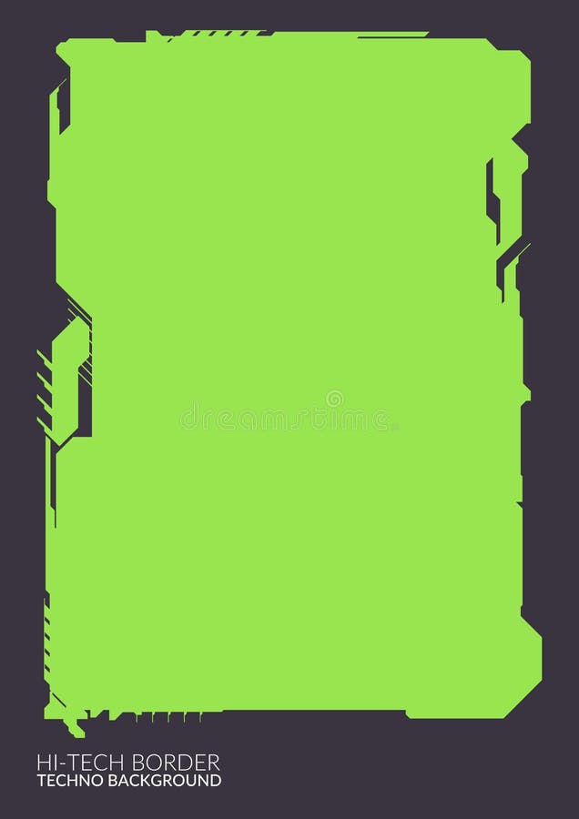 SCI-FI Detailed Hitech Border Background Stock Vector - Illustration of ...