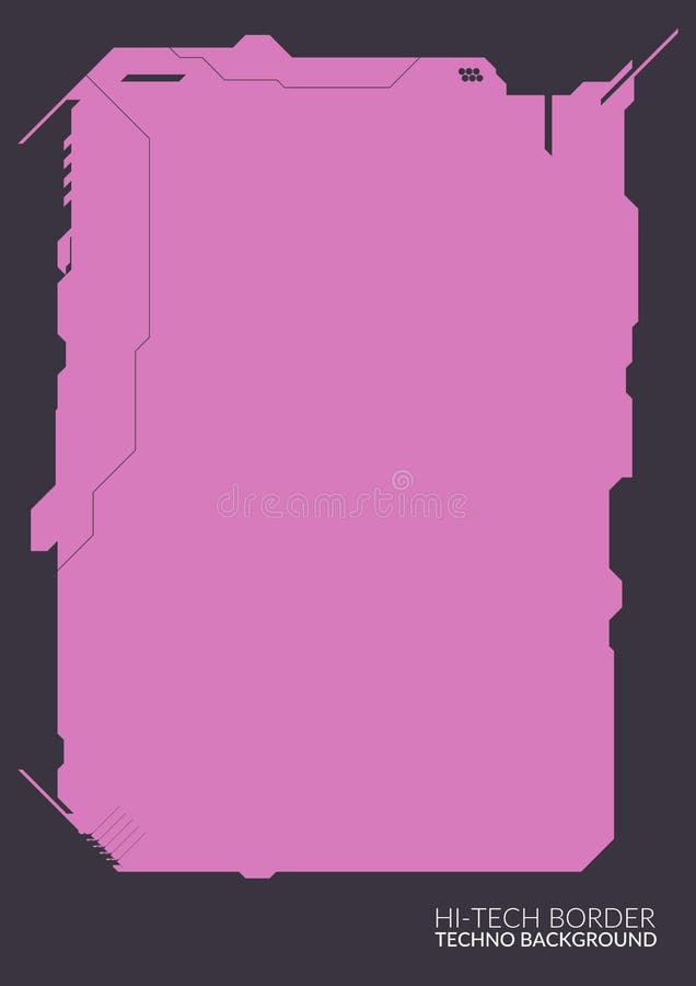 SCI-FI Detailed Hitech Border Background Stock Vector - Illustration of ...