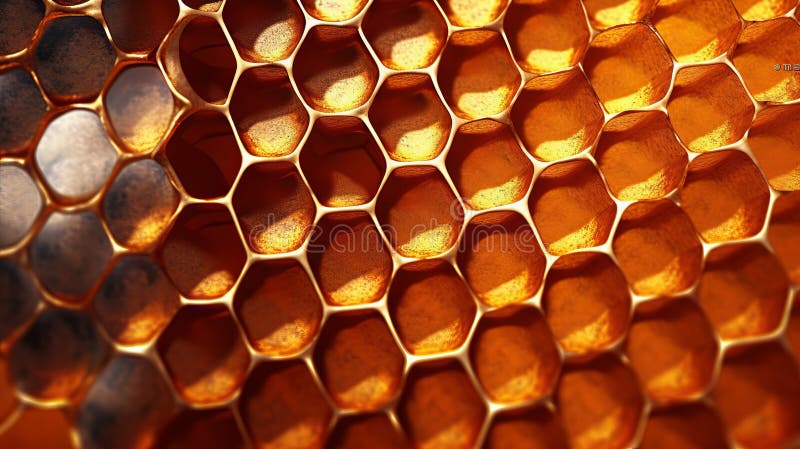 A Close Up View of a Honeycomb Pattern Stock Illustration ...