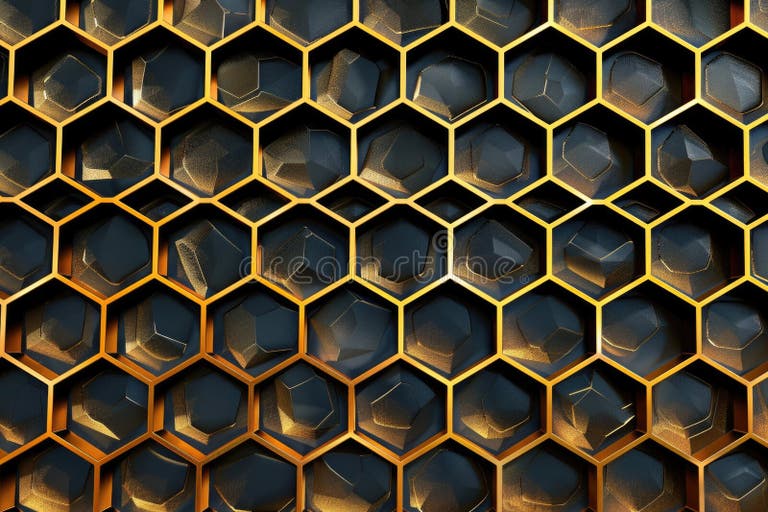 Detailed Honeycomb Pattern on a Wall, Suitable for Backgrounds or ...