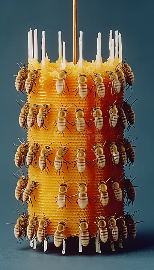 Detailed Honeycomb Structure Inside a Beehive. Natures Intricate Design ...