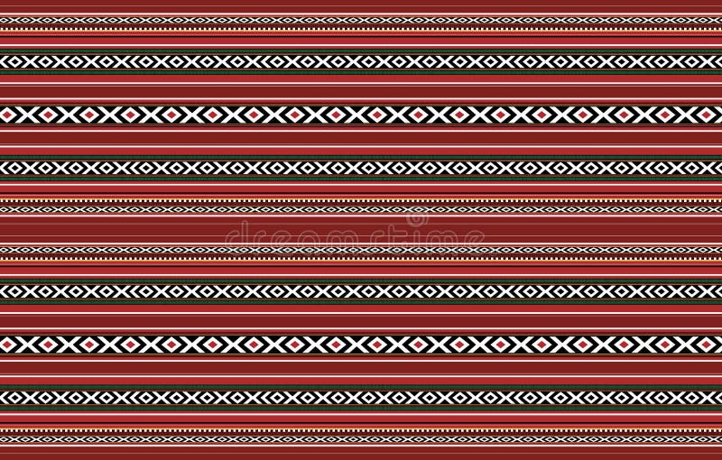 Detailed Horizontal Traditional Handcrafted Red Sadu Rug Stock ...