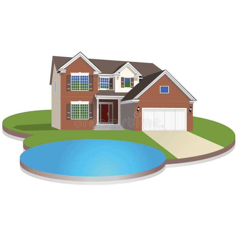 Detailed house interior stock illustration. Illustration of design ...