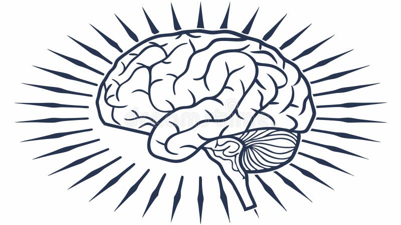 Detailed Human Brain with Abstract Lines, Mind and Intelligence, Thought Process, Vector Design ...