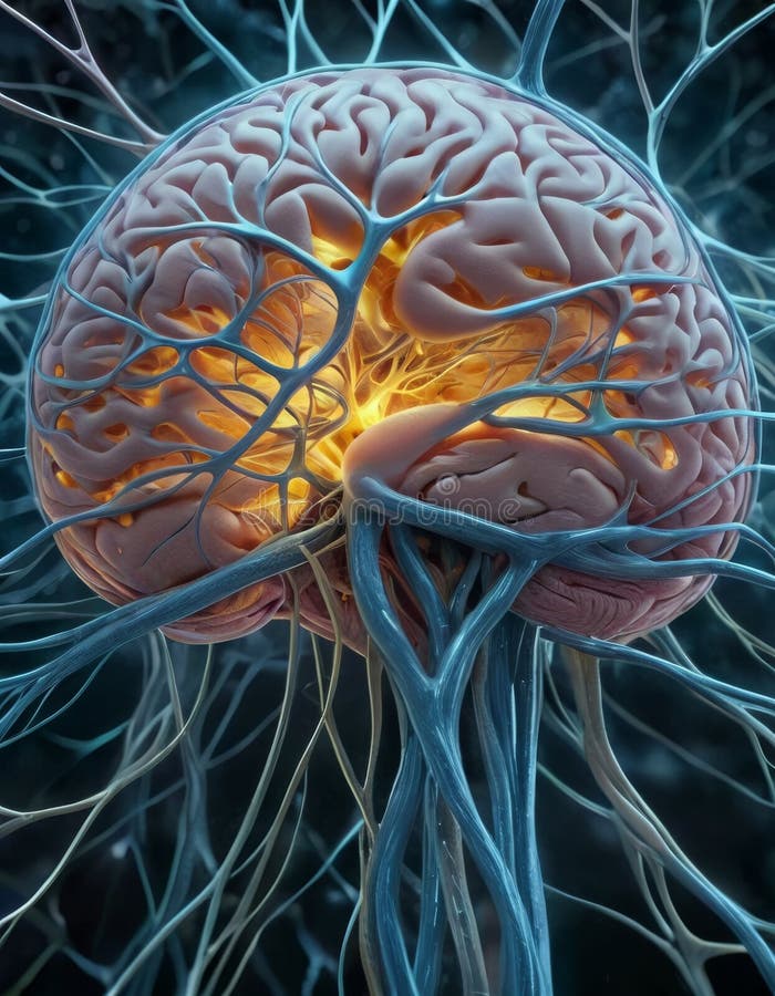 Detailed Human Brain Illustration Stock Photo - Image of medical ...
