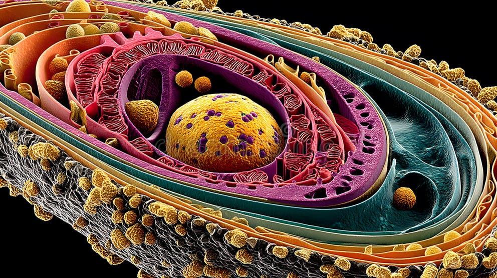 Detailed Human Cell with Visible Nucleus. Generated Ai Stock Photo ...