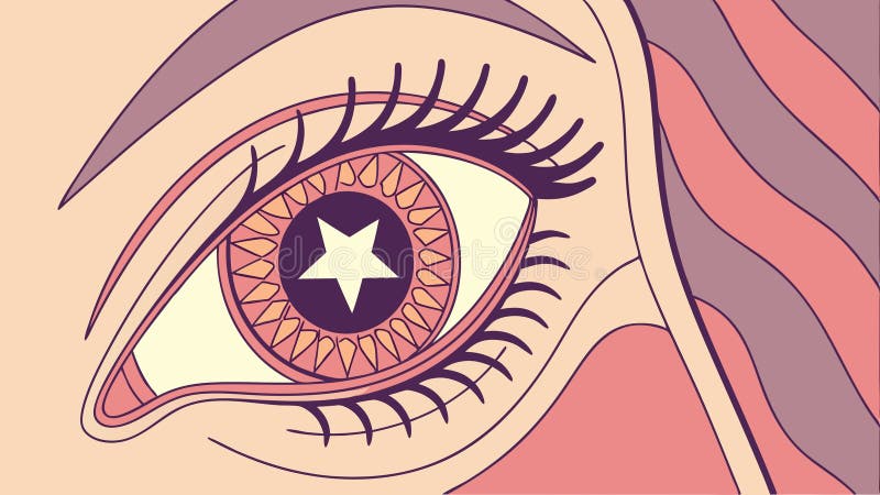 Detailed Human Eye with Geometric Pattern, Vision and Insight, Vector ...