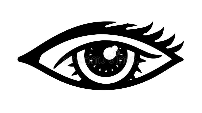 Detailed Human Eye Icon for Vision and Perception Vector, Vector Design ...