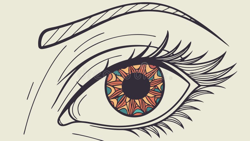 Detailed Human Eye with Intricate Iris, Vision and Insight, Vector ...