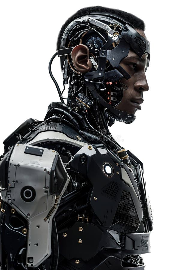 Detailed Humanoid Robot with Blend of Human and Mechanical Features ...