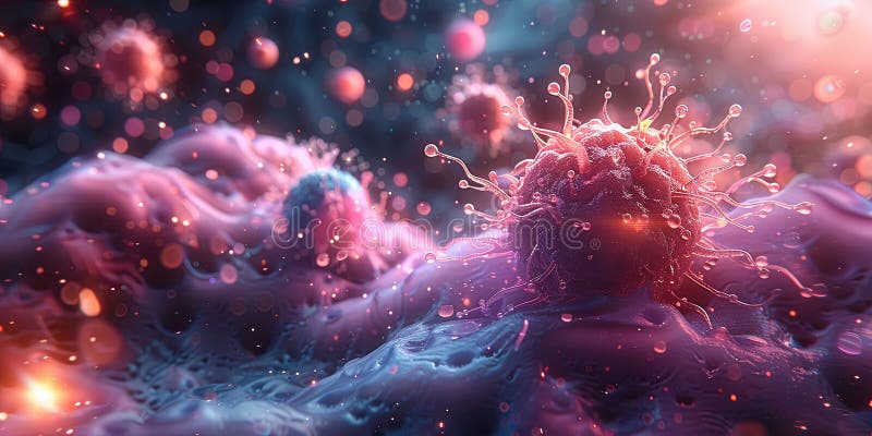 Detailed Hyper-Realistic Rendering of Light Pink Dendritic Cell and ...