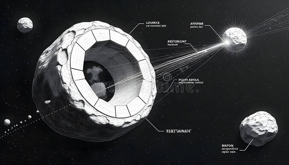 Asteroid Mining Diagram Spacecraft Design Planetary Resources Space Exploration Technology Stock ...