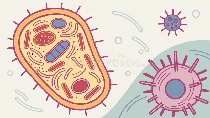 Detailed Illustration of Bacteria, Representing Microbial Life Forms ...