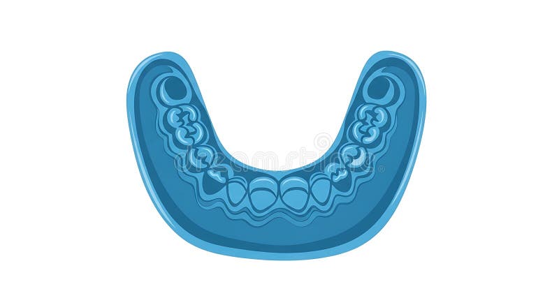 Detailed Illustration of a Blue Dental Impression Stock Illustration ...