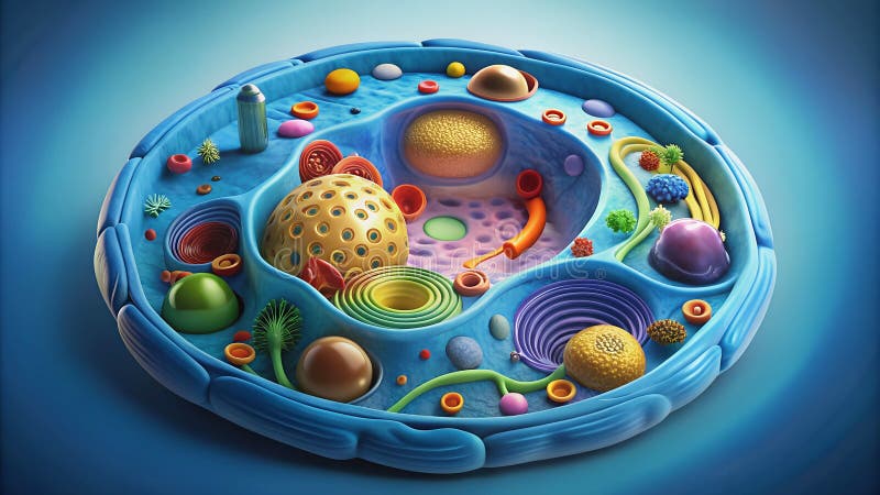 A Glimpse into the Microcosm: a Detailed Illustration of a Cell ...