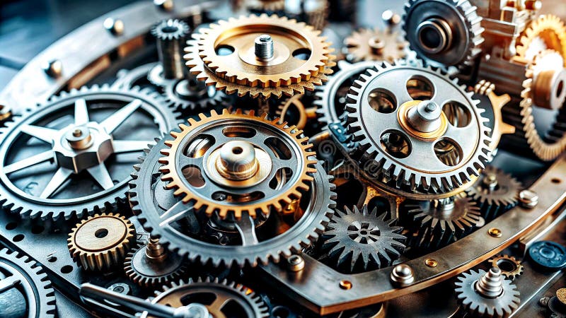 Gears and Wheels: a Mechanical Masterpiece AI-generated Stock Image ...