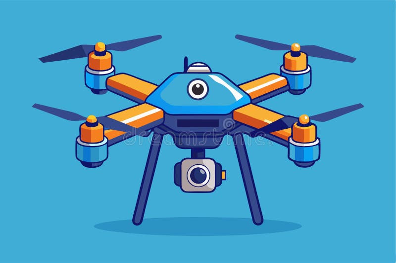 A Detailed Illustration of a Customizable Drone with Modern Features ...