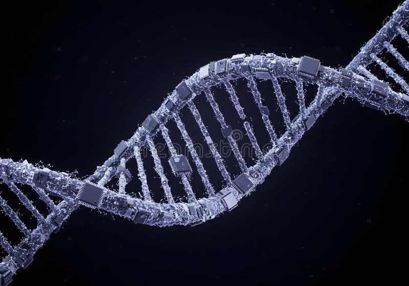 Detailed Illustration of Dna Double Helix Stock Illustration ...