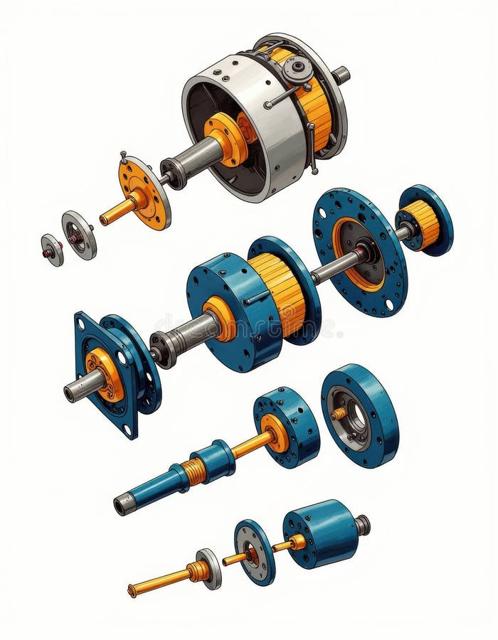 Exploded View of Air Conditioner Components Stock Photo - Image of hvac ...