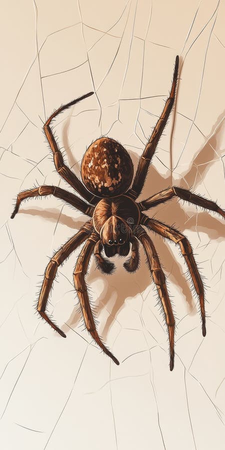 Realistic Spider Crawling on Web with Intricate Details and Texture ...